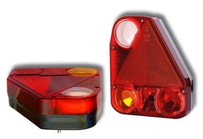 2 x REAR CLASSCAL BOARD TRAILER LIGHTS TAIL LAMPS TRUCK HORSE BOX ...
