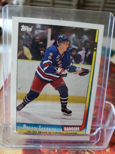 1991 Brian Leetch Topps #4 team scoring leader | eBay