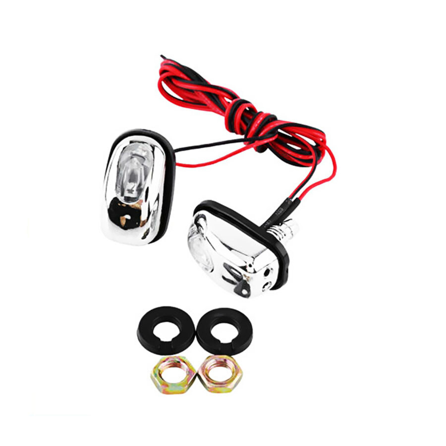 1 Pair Universal White LED Light Windshield Washer Wiper Jet Water ...