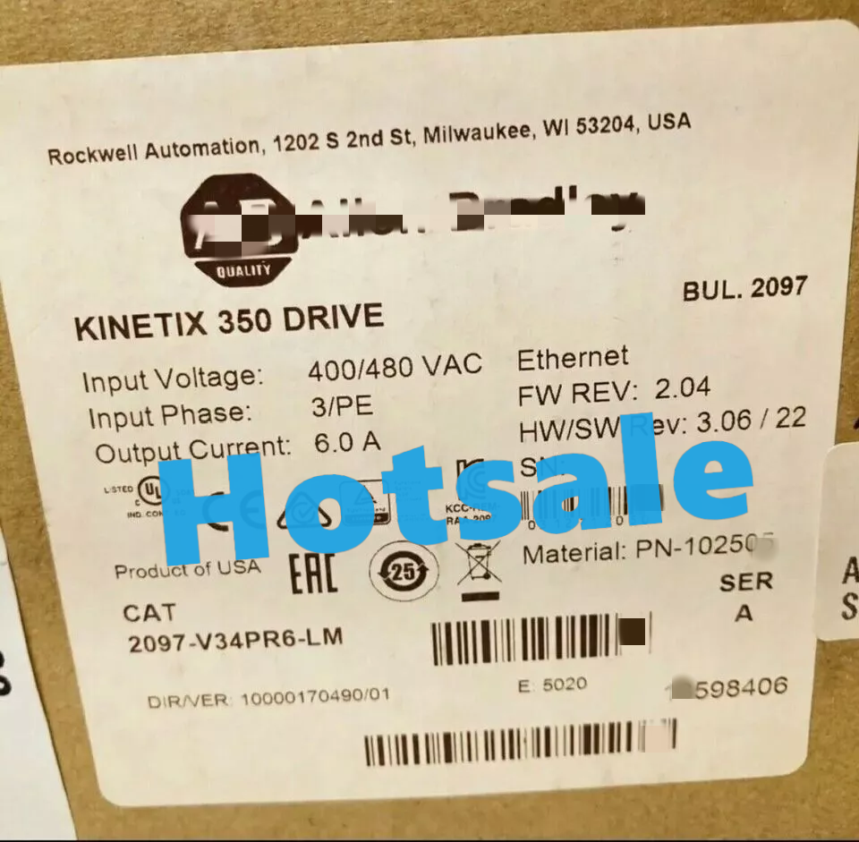 2097-V34PR6-LM /A Kinetix 350 Servo Drive 2097-V34PR6-LM/A 2097-V34PR6 ...