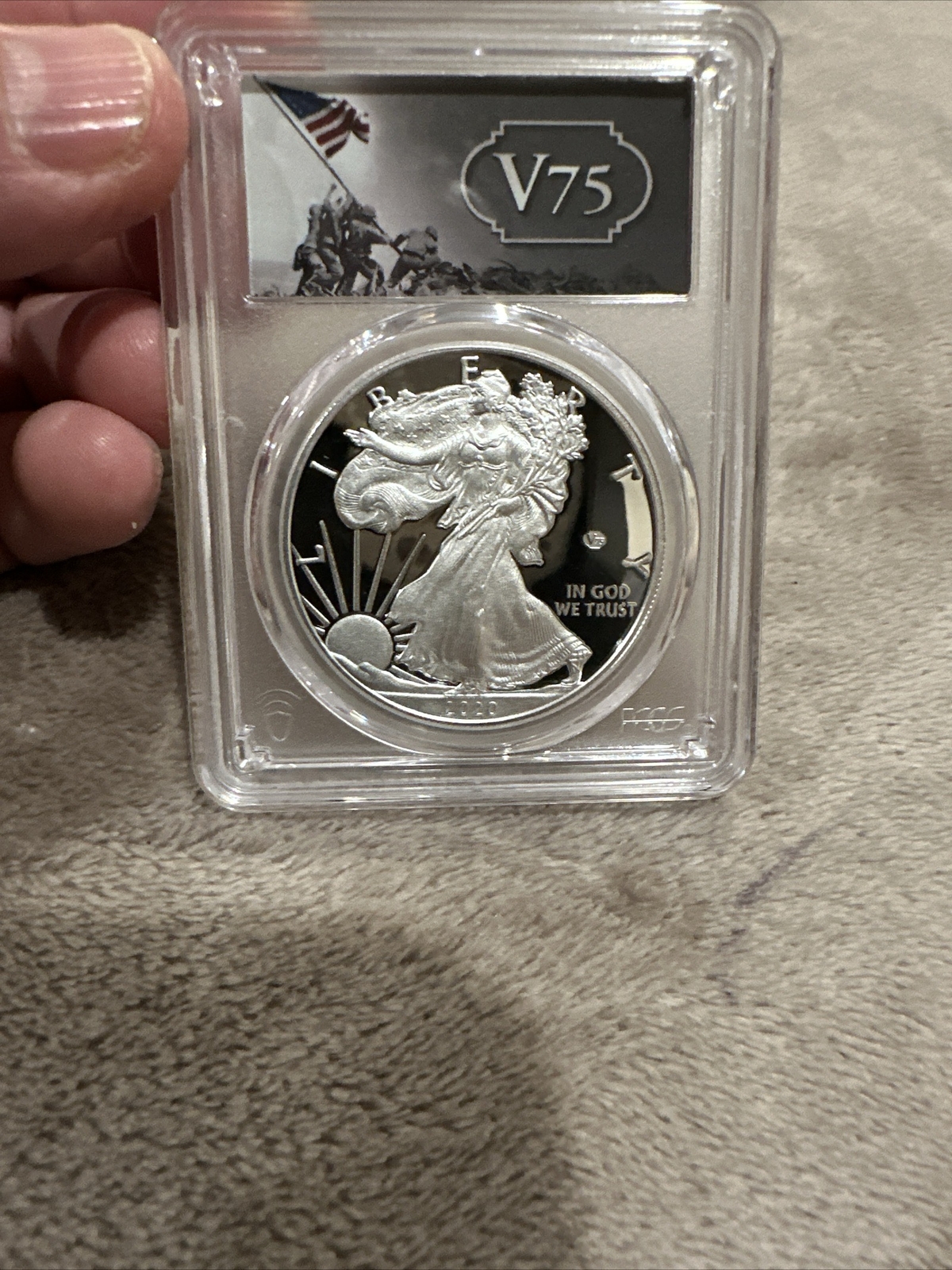 2020 W WWII American Silver Eagle V75 Privy $1 PCGS PR69 DCAM First ...