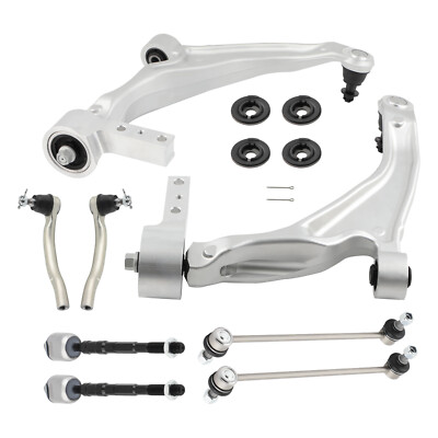 8x Front Lower Control Arm Ball Joints Tie Rods Sway Bar for 09-15 ...