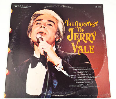 Jerry Vale The Greatest Of Jerry Vale Record Double LP CD 2022 Tele ...