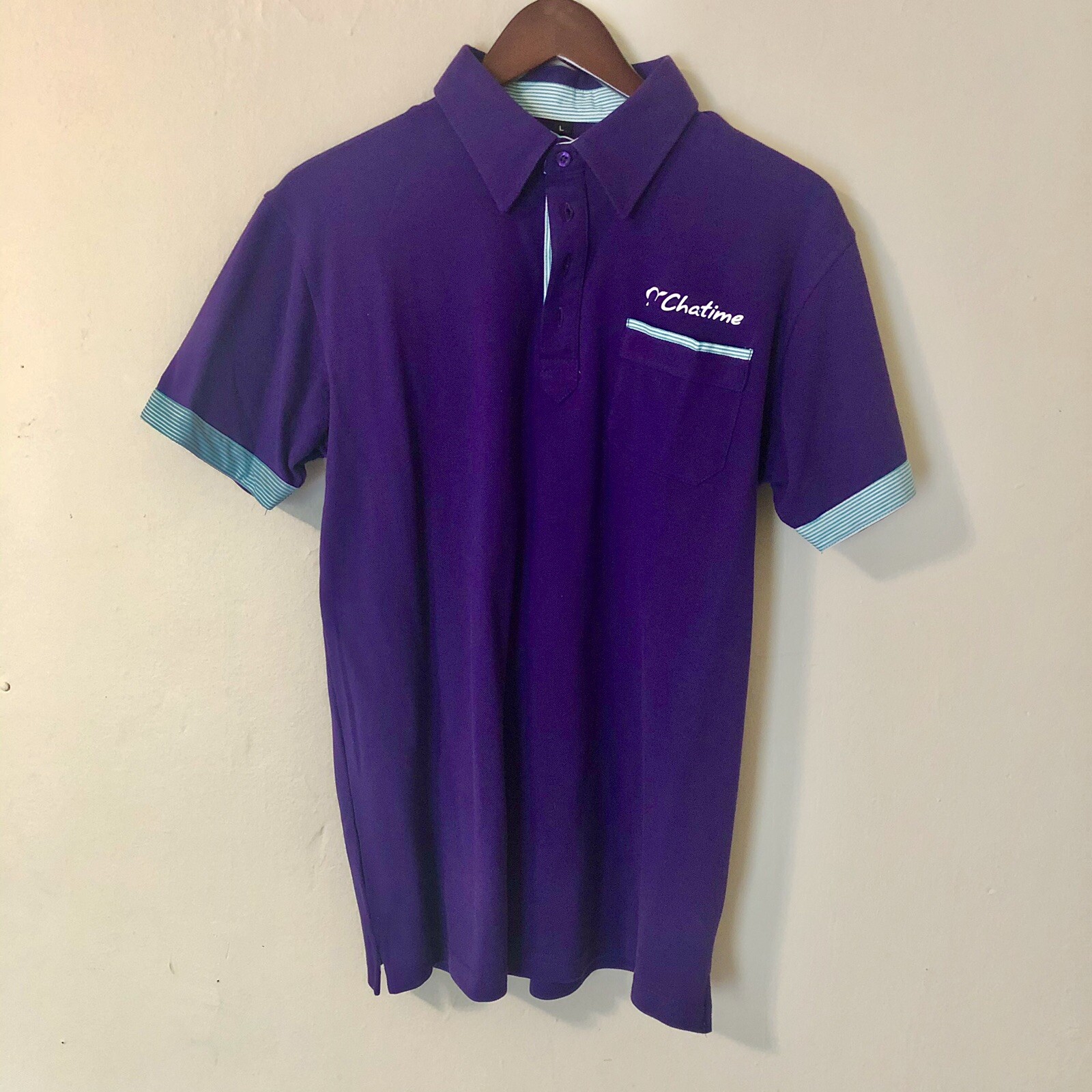 Chatime Bubble Tea Uniform Medium - Purple Polo - "Sh… - Gem
