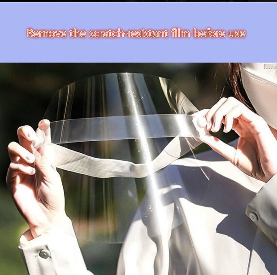 Protective Visor, SAFETY FACE SHIELD Full Face Shield Cover 1pc -USA ...