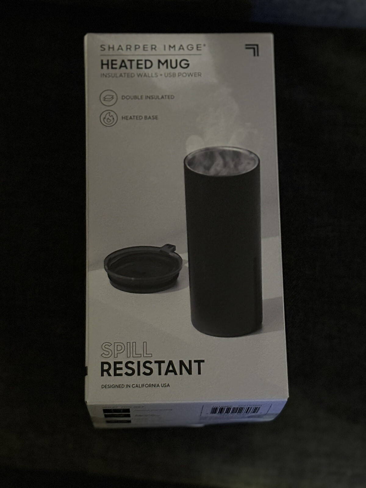 SHARPER IMAGE Heated Travel Coffee Mug Tumbler USB Power Insulated ...