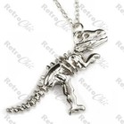T REX skeleton DINOSAUR LONG NECKLACE pendant CHAIN big tyrannosaurus ...