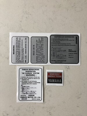 yamaha 1983 YZ80K WARNING Decals/ Stickers | eBay