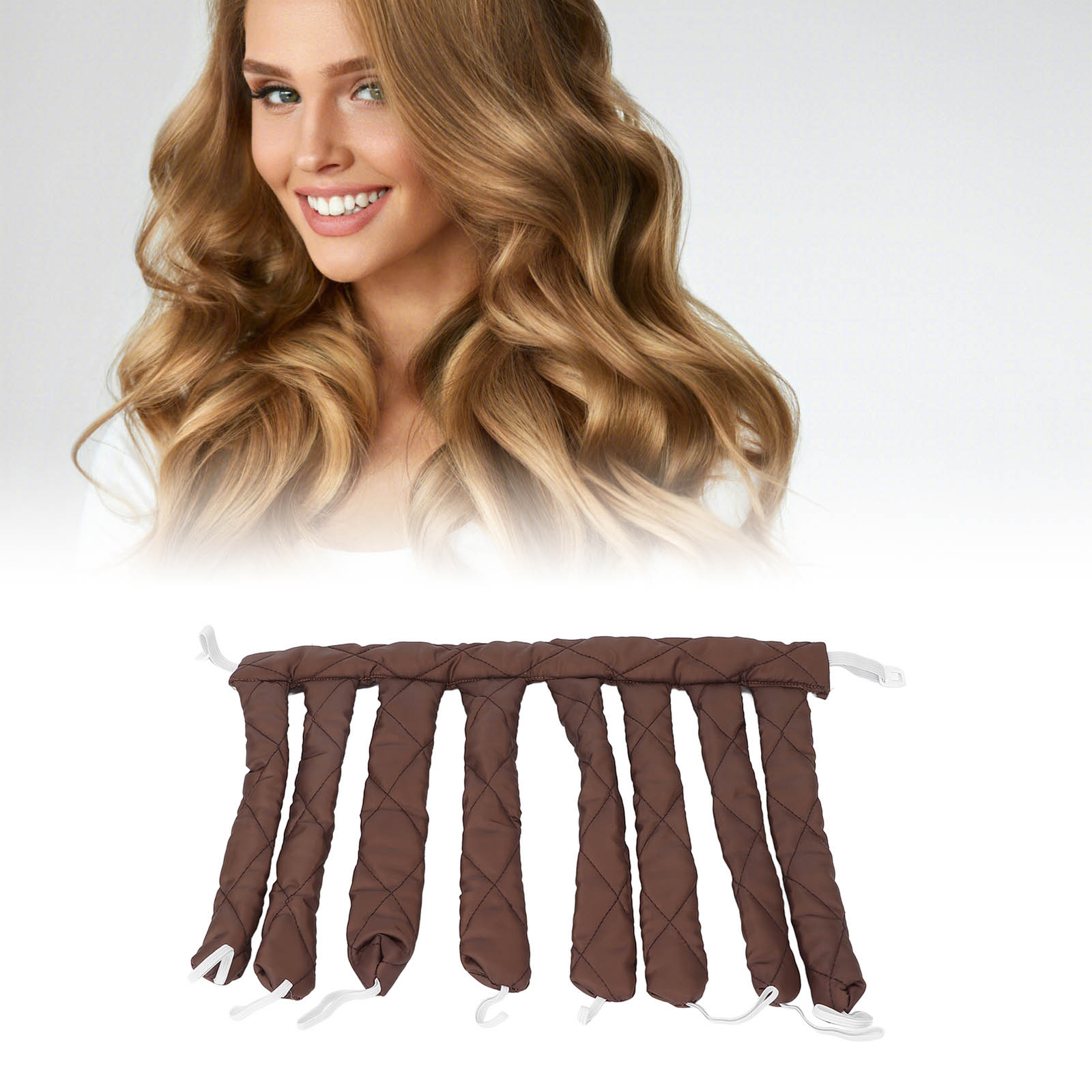 Heatless Curling Rod Sleeping Hair Curl Styling Roller Ribbon For Women ...