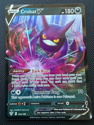 Crobat V - 104/189 - Ultra Rare Pokemon SS03 Darkness Ablaze NM | eBay