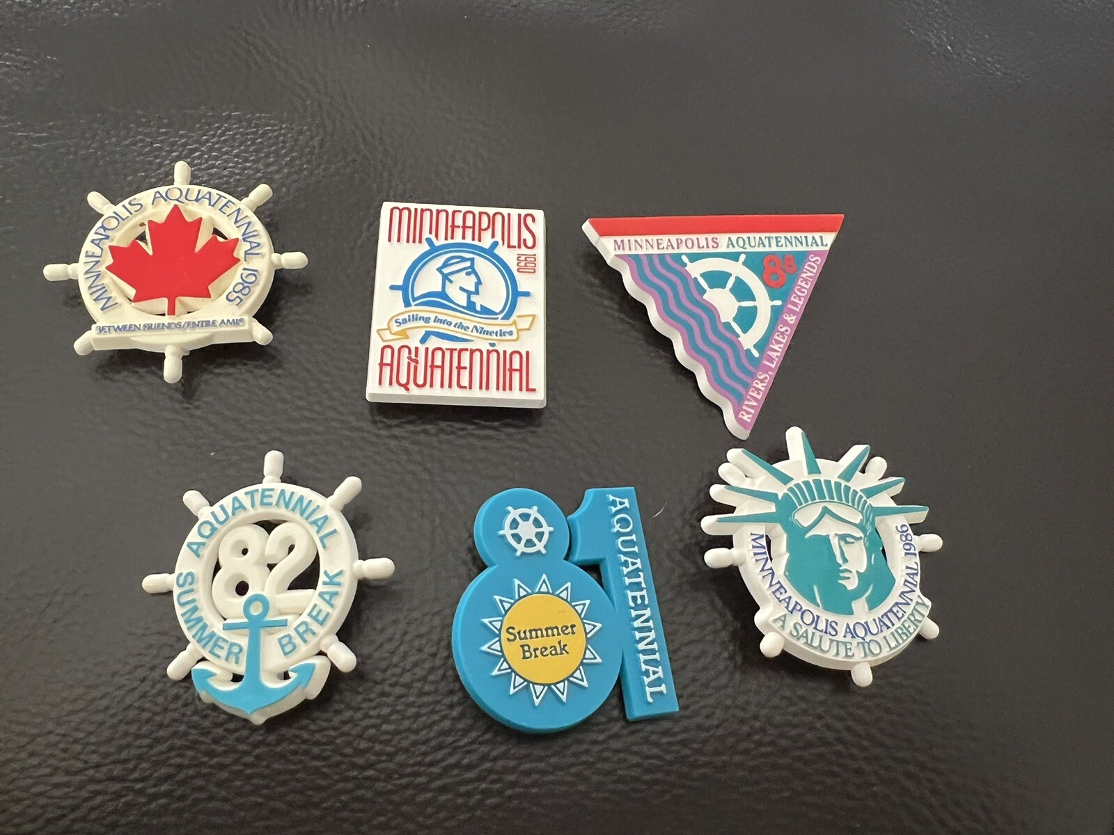 Vintage 70s-80s AQUATENNIAL Minneapolis PIN lot of 6 - Summer Break ...