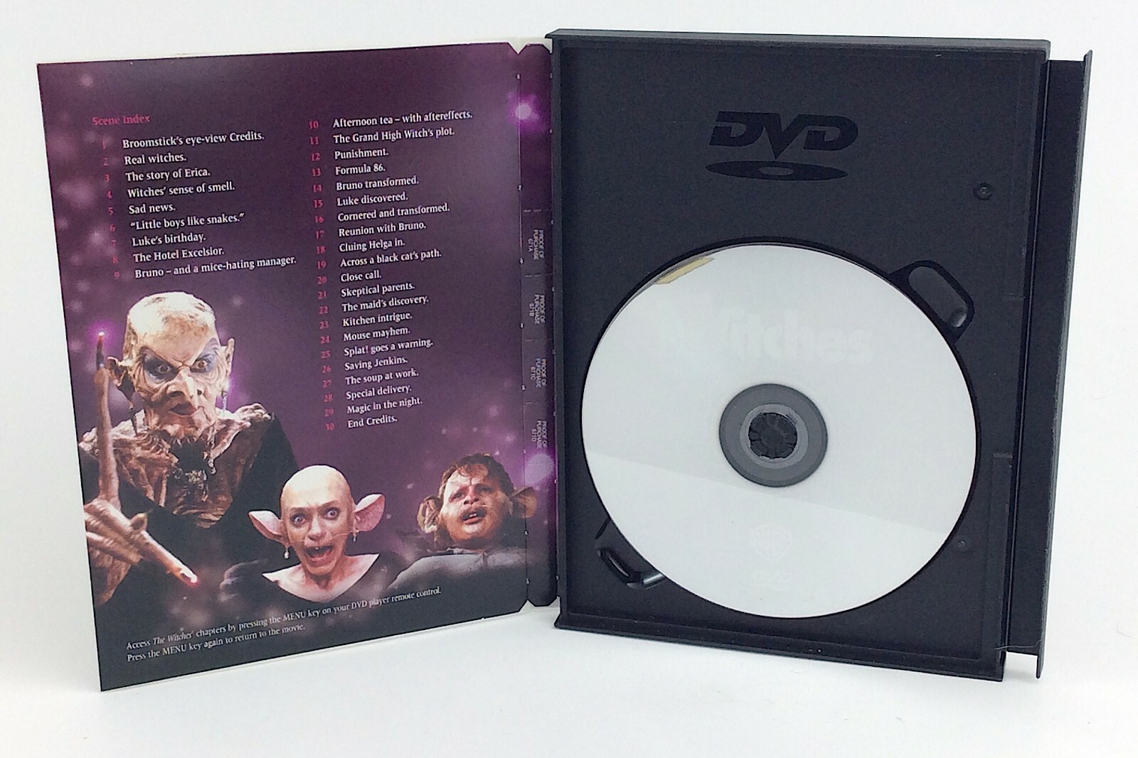 The Witches 1990 DVD Warner Bros Anjelica Huston Nicolas Roeg Fantasy ...