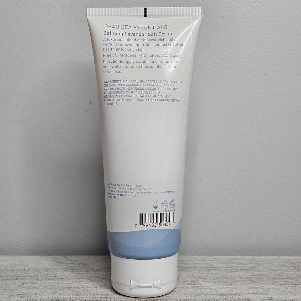 DEAD SEA ESSENTIALS by Ahava • Calming Lavender Salt Scrub • 7.5 fl oz ...