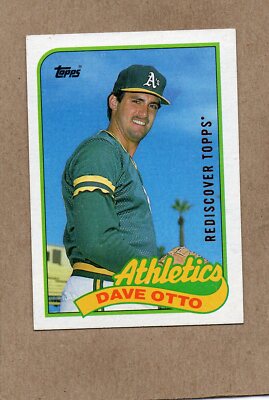 2017 topps rediscover buyback card 1989 131 dave otto athletics bronze ...