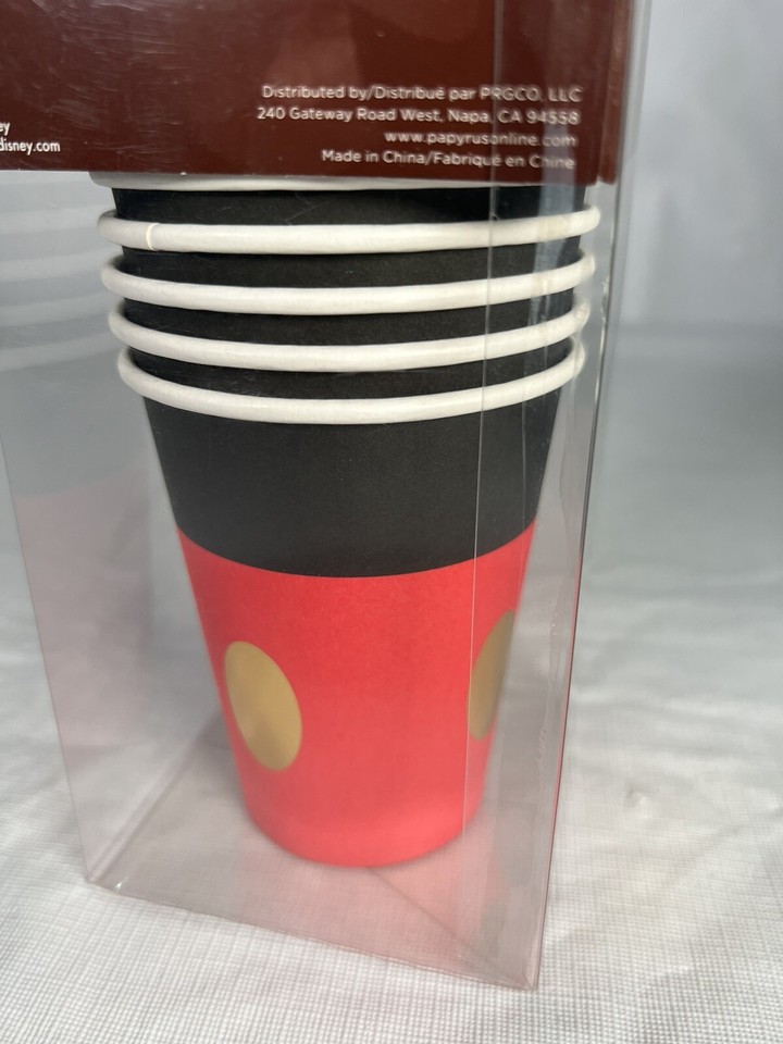 NIP Set Of PAPYRUS DISNEY MICKEY MOUSE Party Cups - 8 Count | eBay