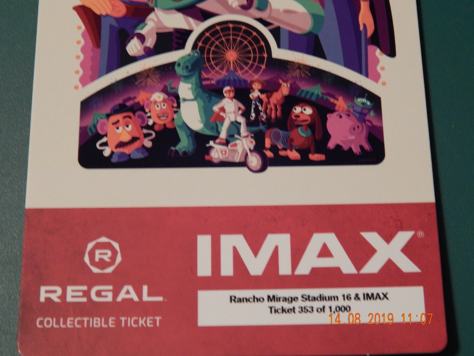 TOY STORY 4 IMAX REGAL MOVIE COLLECTOR TICKET DISNEY PIXAR FREE MINI ...
