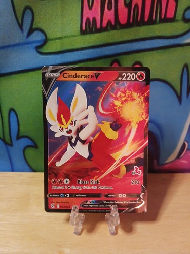 Cinderace V 043/264 Fusion Strike Ultra Rare Holo Pokemon TCG Card LP ...