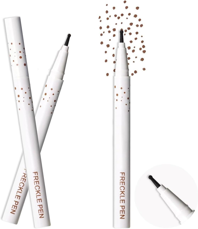 2 Colors Freckle Pen, Face Freckle Makeup Tool, Waterproof Long Lasting ...