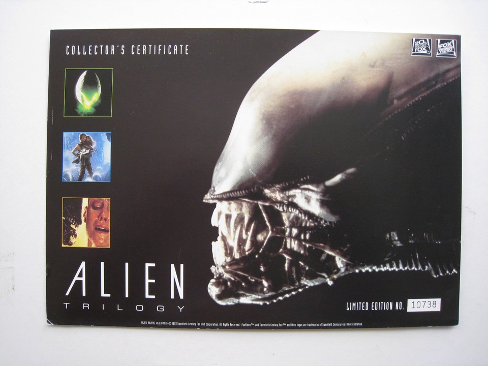 Alien Trilogy Collector's Edition Facehugger VHS Box Set | eBay UK