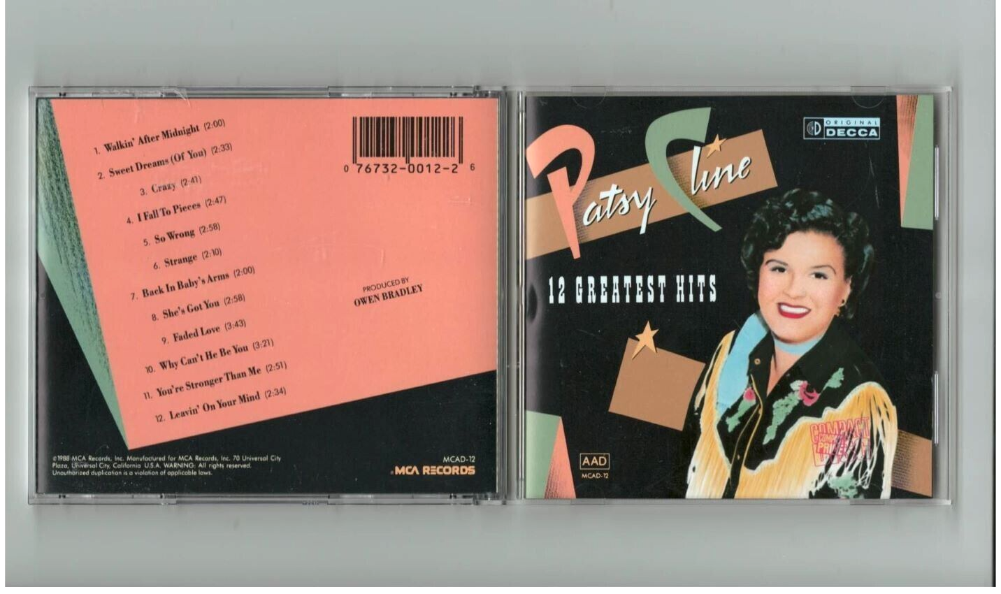 PATSY CLINE 12 GREATEST HITS CD: I FALL TO PIECES-FADED LOVE-BACK IN ...