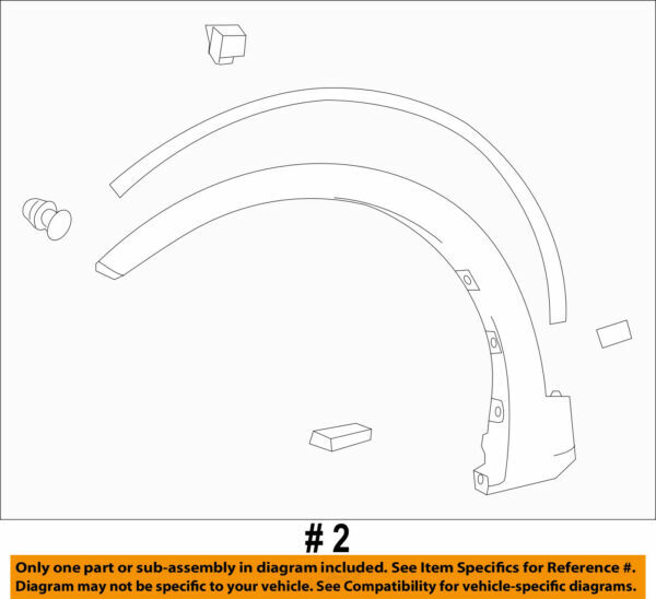 75602-42100 Toyota Moulding, front fender, outside front lh 7560242100 ...