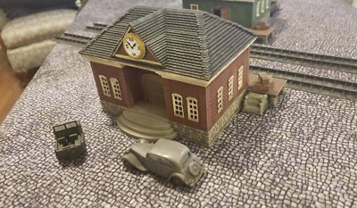 OO Gauge Railway Station Clock Tower Model Train Station Building with ...