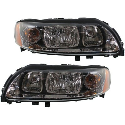 Headlight Set For 2004-2009 Volvo S60 Left and Right With Bulb 2Pc | eBay