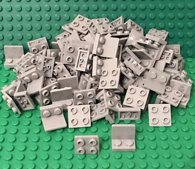 Lego 100 Light Bluish Gray Bracket 1 x 2 - 2 x 2 Inverted Bulk Part ...