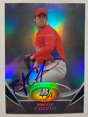 Brody Colvin Signed Bowman #BPP85 2011 Card Philadelphia Phillies Auto ...