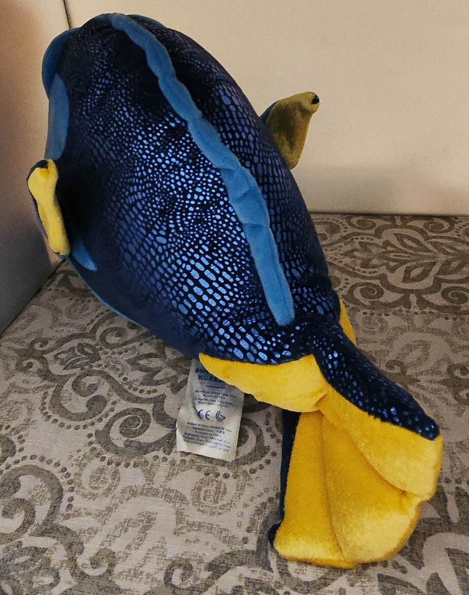 BUILD A BEAR Workshop FINDING DORY Blue Fish 18" Plush Stuffed Tang ...
