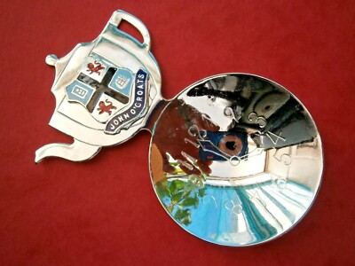 SA86*) Vintage enamel John o’ Groats Crest shield teapot Souvenir Caddy ...