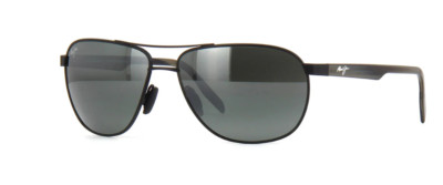 MAUI JIM CASTLES 728-2M GREY POLARIZED - MATTE BLACK SUNGLASSES ...