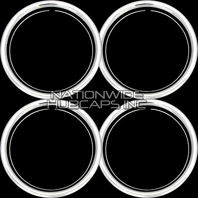 Set of 4 CHROME 17" Wheel Trim Rings Beauty Glamour Ring Edge Rims ...