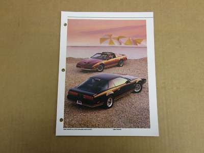 1986 Pontiac Dealer Album PAGES ONLY Facts guide book Fiero Firebird ...