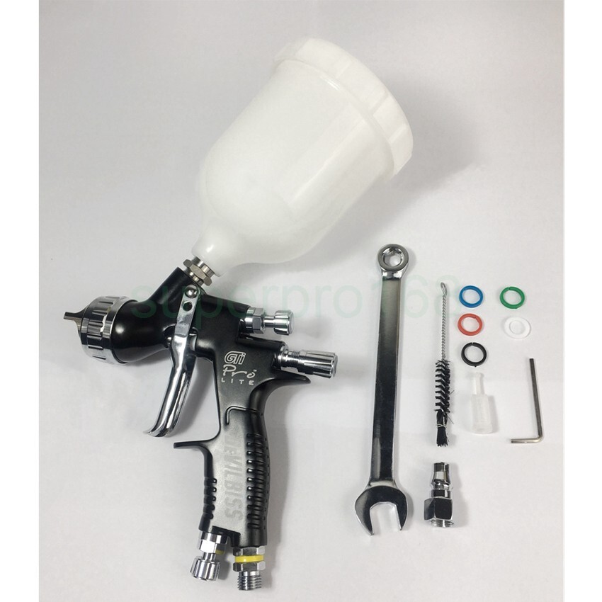 DeVILBISS Gti Pro LITE TE20 1.3 mm 600 ml Cup Paint Gun Gravity Spray ...
