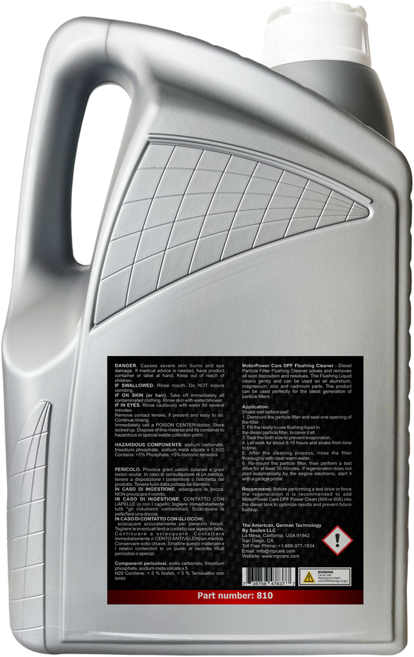 DPF, Diesel Particulate Filter Cleaner Flush Soak Liquid MotorPower ...