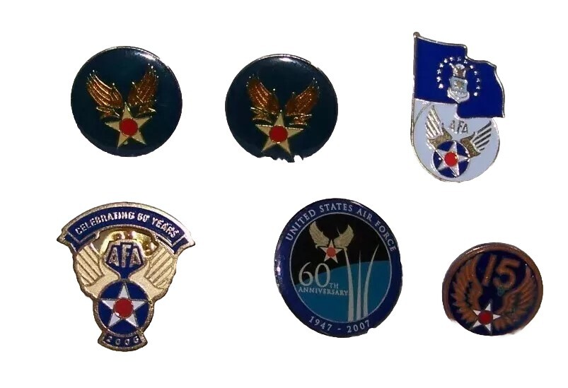 USAAF AFA US Army Air Force Member Lapel Pin Lot Hat Coat Jacket Cap ...