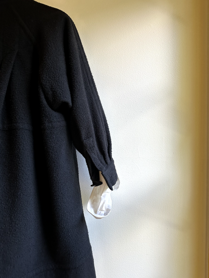 Vintage 70s ISSEY MIYAKE SPORT pilled fleece black jacket swing fall ...