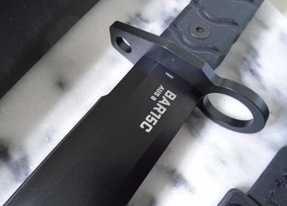 Black SOG Bar15C Clip Point Combat Knife Fixed Blade G10 BY1004-BX M-9 ...