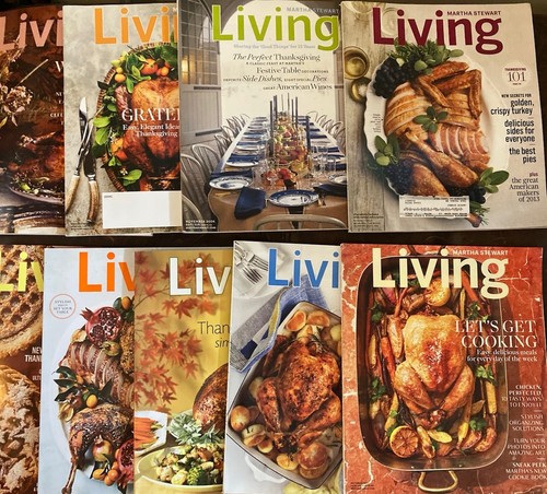 Martha Stewart 9 Vintage Thanksgiving Issue Magazines 2006 Earliest To ...