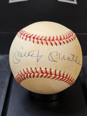 OAL BOBBY BROWN BASEBALL SIGNED BY MICKEY MANTLE UDA AUTHENTIC STICKER ...