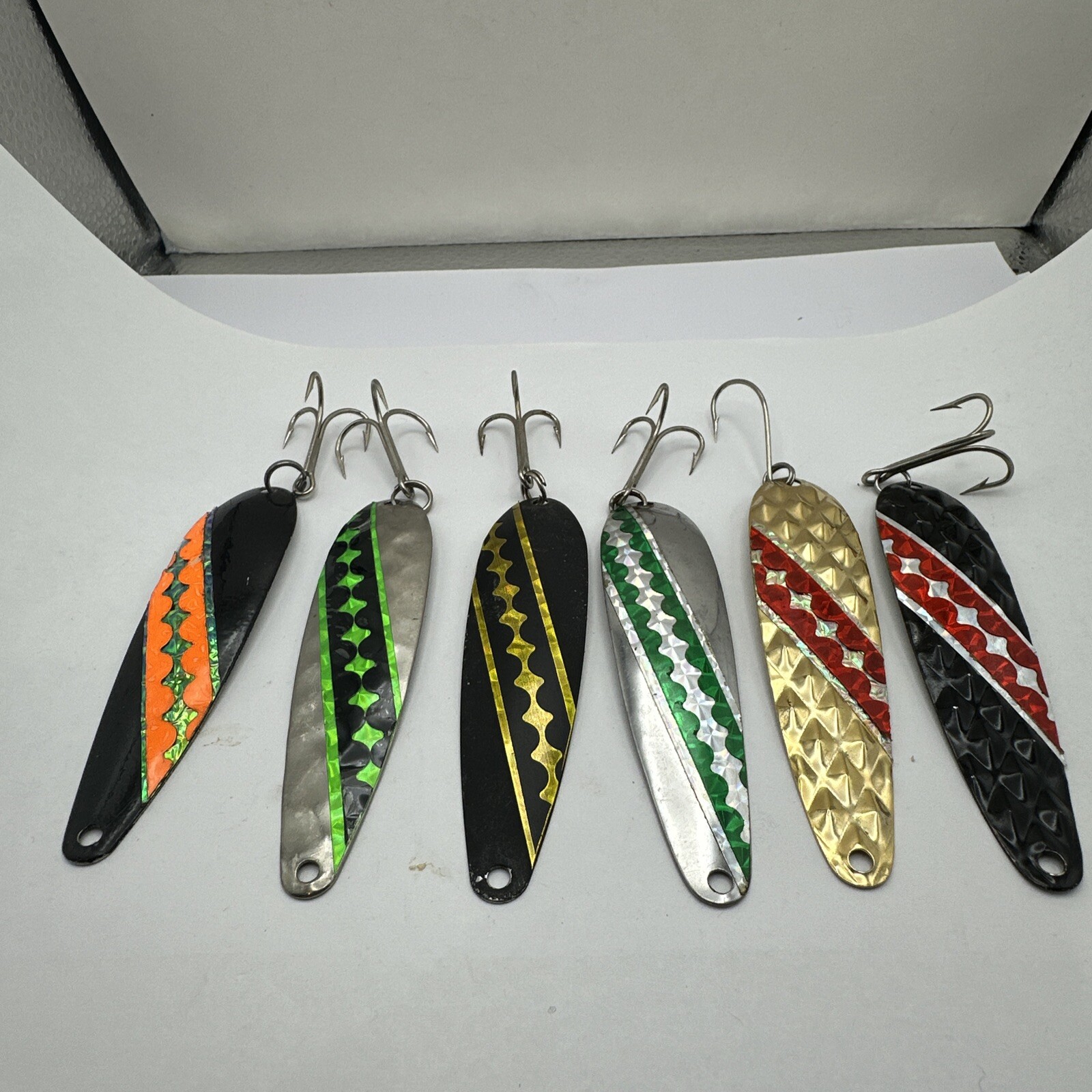 Lot of 6 Assorted Vintage 3.5" Trolling Spoons for Salmon Trout walleye ...
