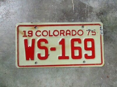 Colorado 1975 motorcycle license plate # WS - 169 | eBay