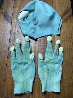 SWAMP THING Vintage Latex Alien MONSTER Mask + HANDS, Halloween Costume ...