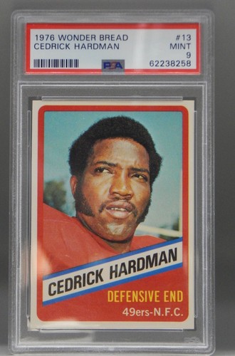1976 Wonder Bread #13 CEDRICK HARDMAN PSA 9 Football NFL defensive end ...