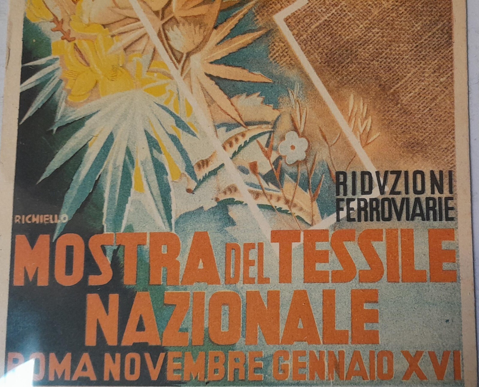 PARTITO NAZIONALE FASCISTA - MOSTRA DEL TESSILE NAZIONALE - ROMA - 1937 ...