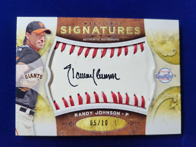 🌟 2009 UD Upper Deck Sweet Spot Randy Johnson Gold Signatures Auto #05/ ...