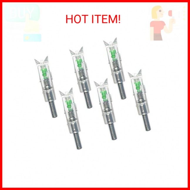 6PCS Lighted Nocks for Crossbow with .300/7.62mm Inside Diameter Led ...