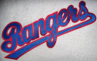HUGE TEXAS RANGERS SCRIPT IRON-ON PATCH - 4.5" x 10.5" | eBay