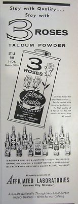 1950's 3 ROSES Barbershop Sign Ad Hair Tonics,Talc&More | eBay